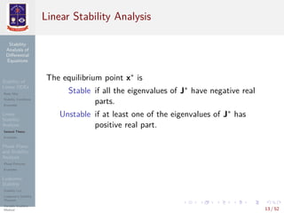 Stability of Differential Equations | PDF