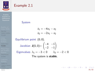 Stability of Differential Equations | PDF