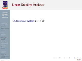 Stability of Differential Equations | PPT