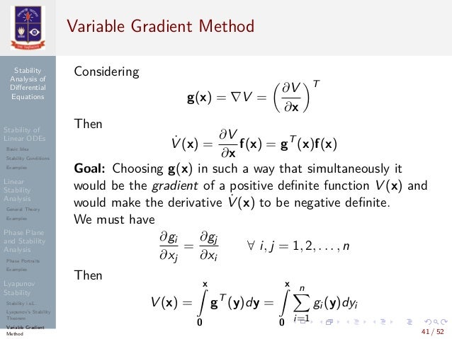Stability of Differential Equations