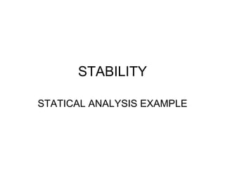 Stability example statical_analysis | PPT