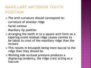 Stability in complete dentures | PPTX