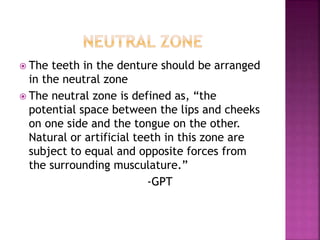 Stability in complete dentures | PPTX