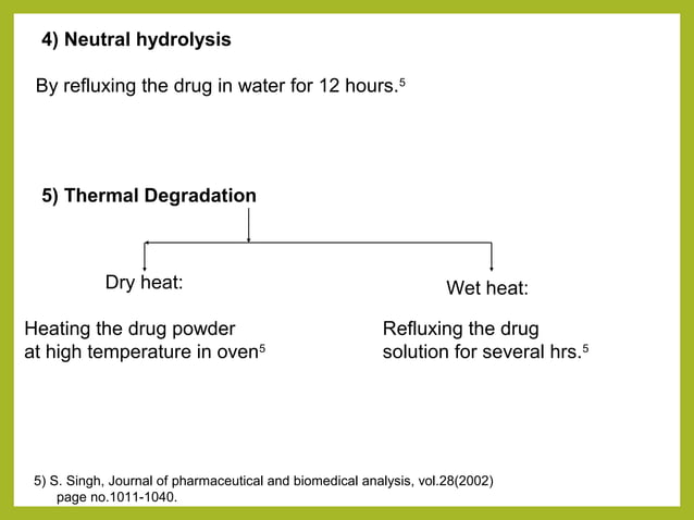 Stability indicating assay | PPT | Pharmaceutical Industry | Industries