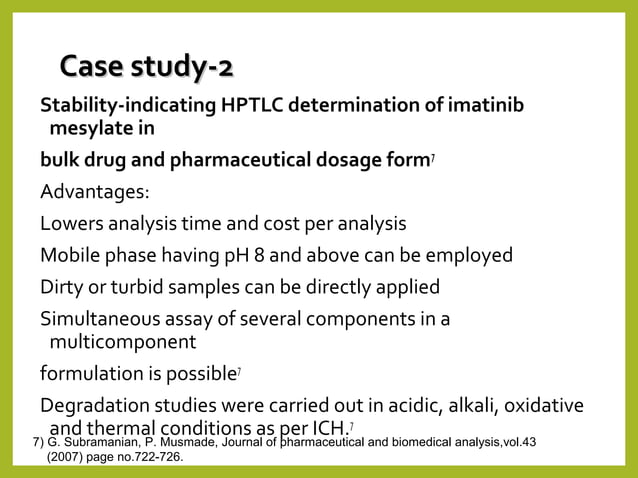 Stability indicating assay | PPT | Pharmaceutical Industry | Industries