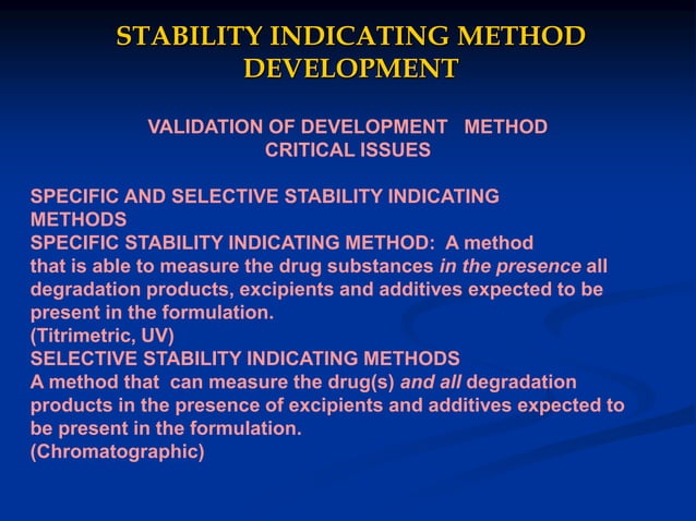Stability_Indicating_HPLC_Method.ppt | Chemistry | Science