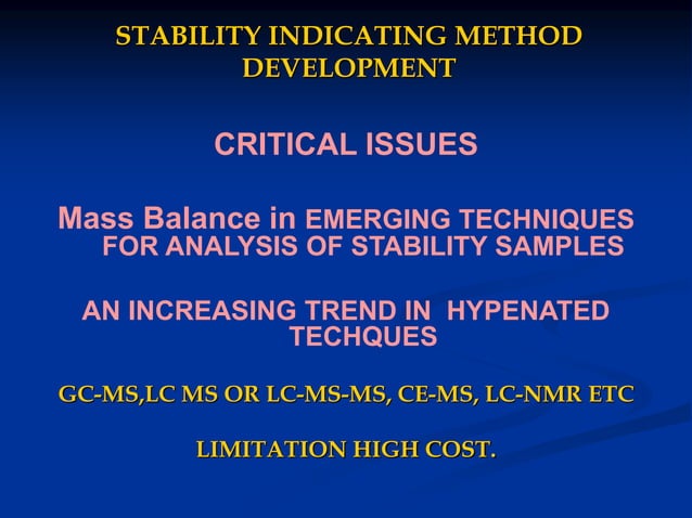 Stability_Indicating_HPLC_Method.ppt | Chemistry | Science