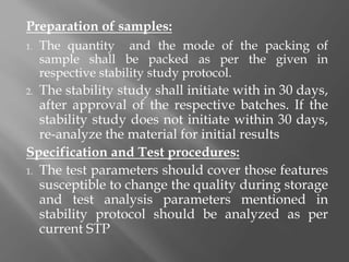 Stability studies of API in bulk pharmaceutical industries | PPTX
