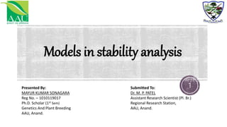 Stability models | PPTX