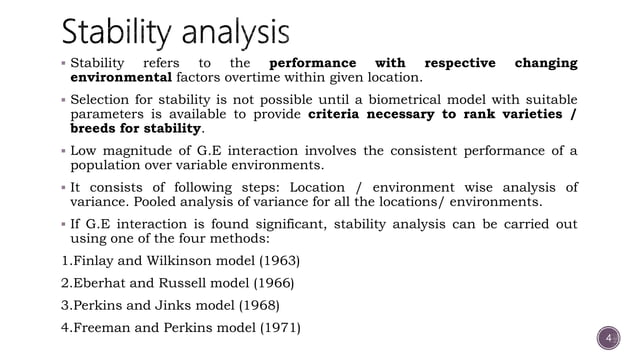 Stability models | PPTX | Genetics | Science
