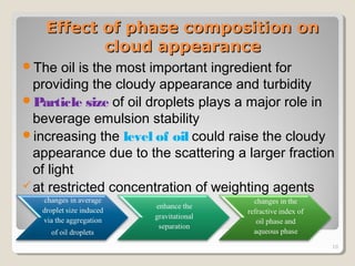 Stability of beverages emulsions | POT