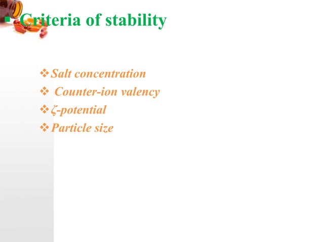 Stability of colloids | PPTX | Chemistry | Science