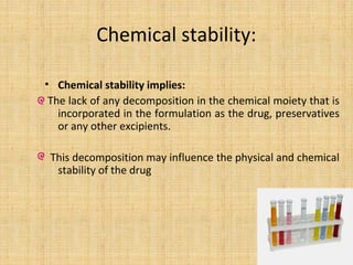 Stability of drugs | PPT