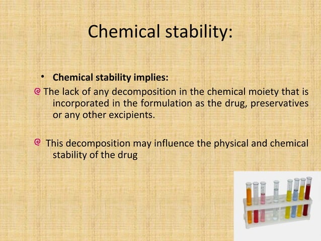 Stability of drugs | PPT | Chemistry | Science