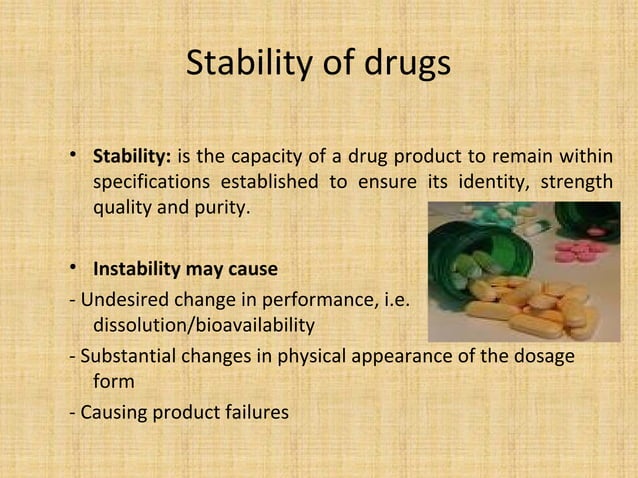 Stability of drugs | PPT | Chemistry | Science