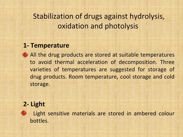 Stability of drugs | PPT | Chemistry | Science
