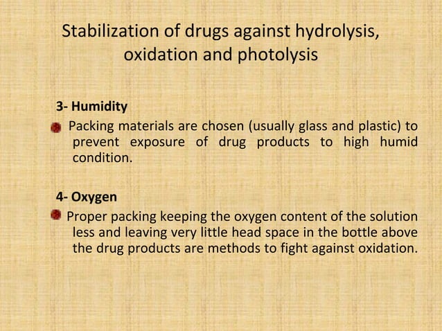 Stability of drugs | PPT | Chemistry | Science