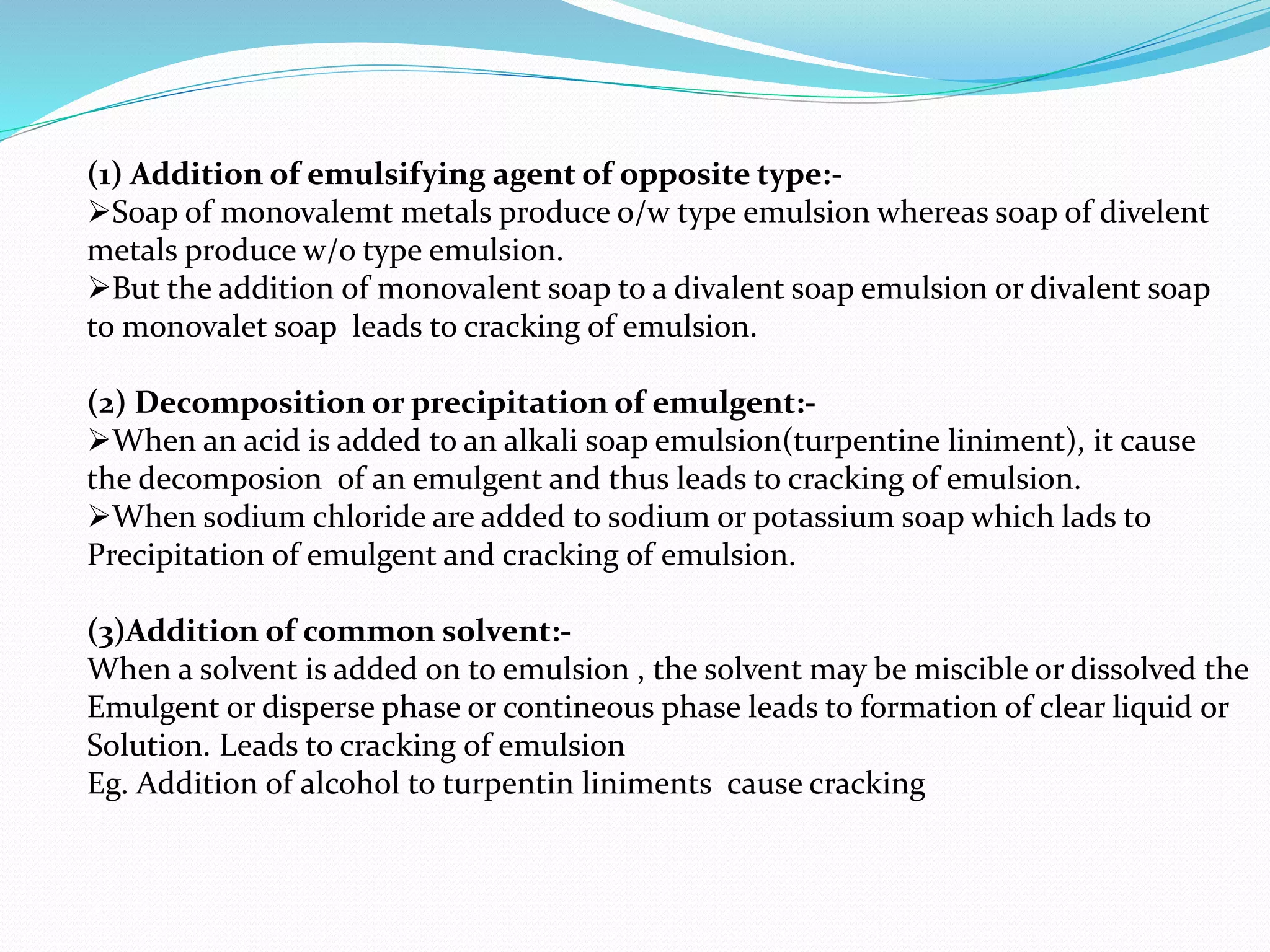 Stability of emulsion | PPTX