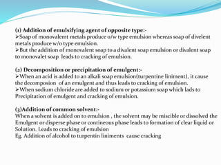 Stability of emulsion | PPTX