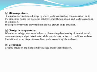Stability of emulsion | PPTX