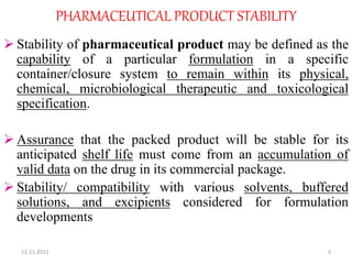 ICH-Stability of finished products | PPTX