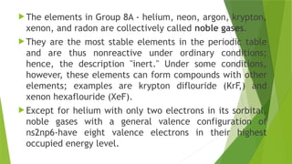 THE STABILITY OF NOBLE GASES AND OCTET RULE.pptx