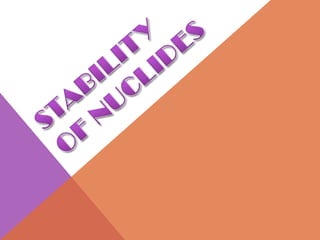 Stability of nuclides | PPTX | Chemistry | Science