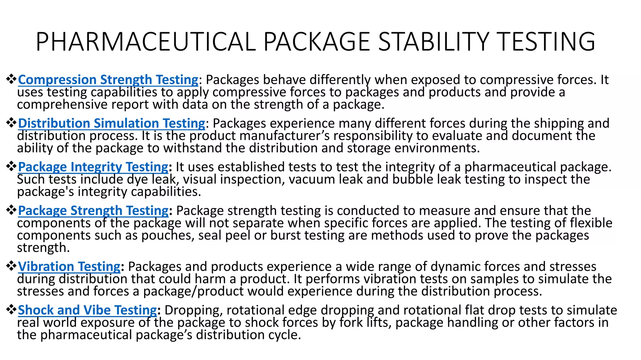 Stability of packaging in pharmacy | PPTX