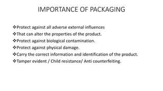 Stability of packaging in pharmacy | PPTX