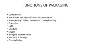 Stability of packaging in pharmacy | PPTX
