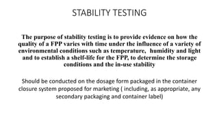 Stability of packaging in pharmacy | PPTX