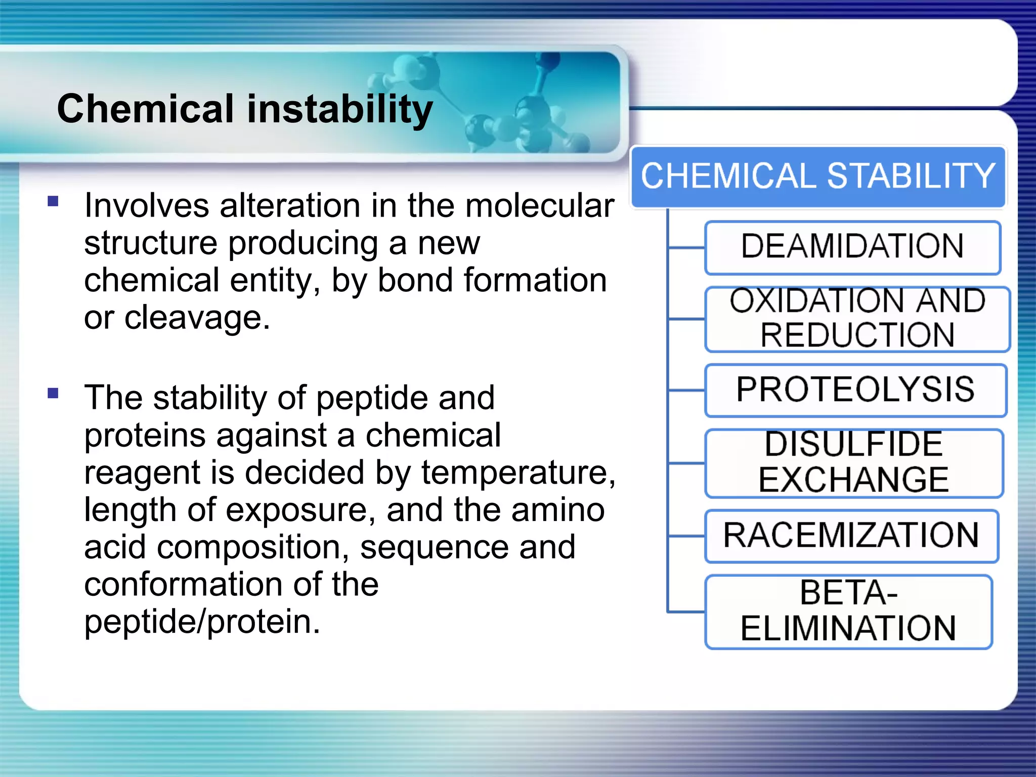 Stability Of Peptides And Proteins | PPT