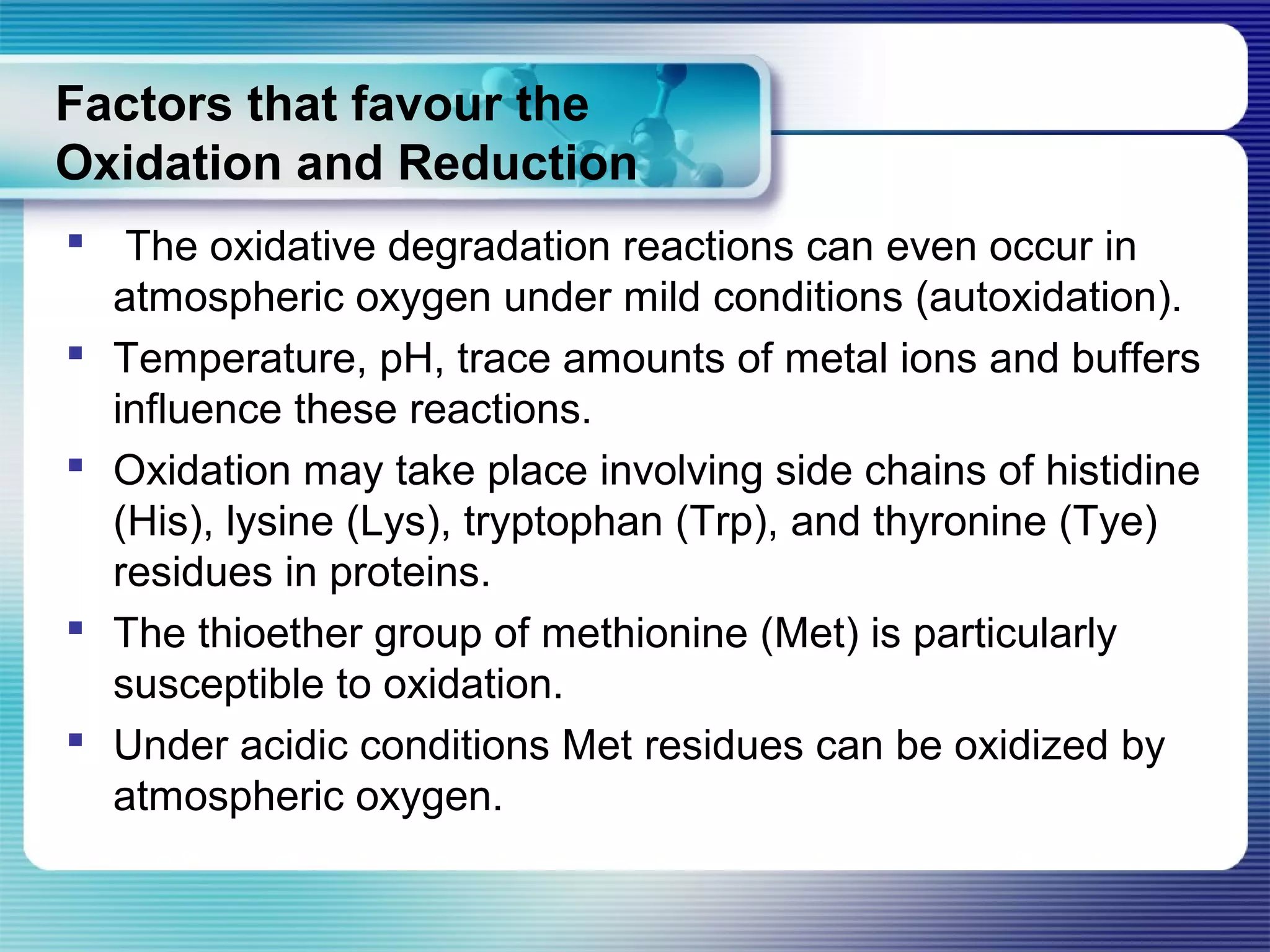 Stability Of Peptides And Proteins | PPT