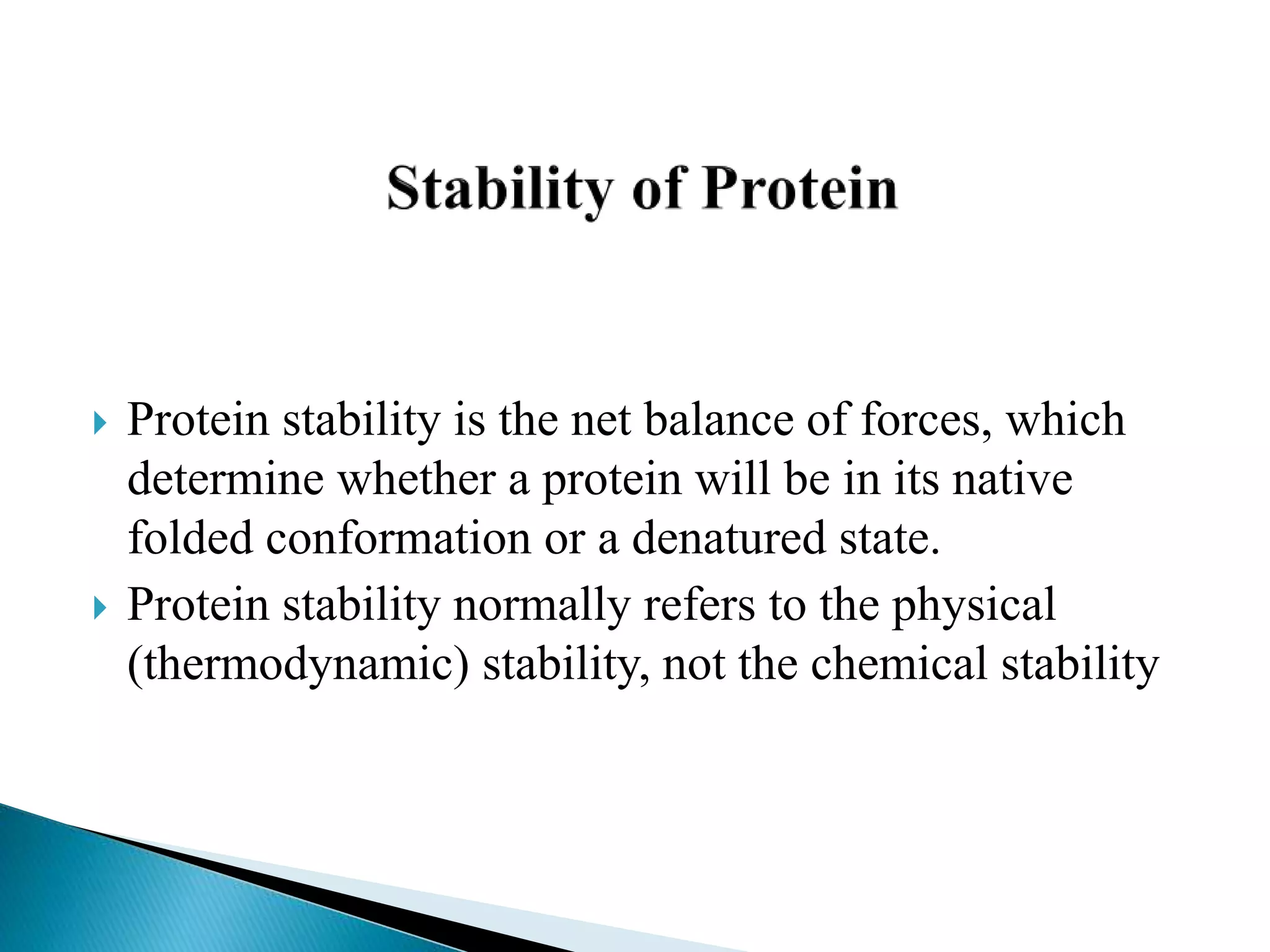 Stability of protein drugs | PPTX