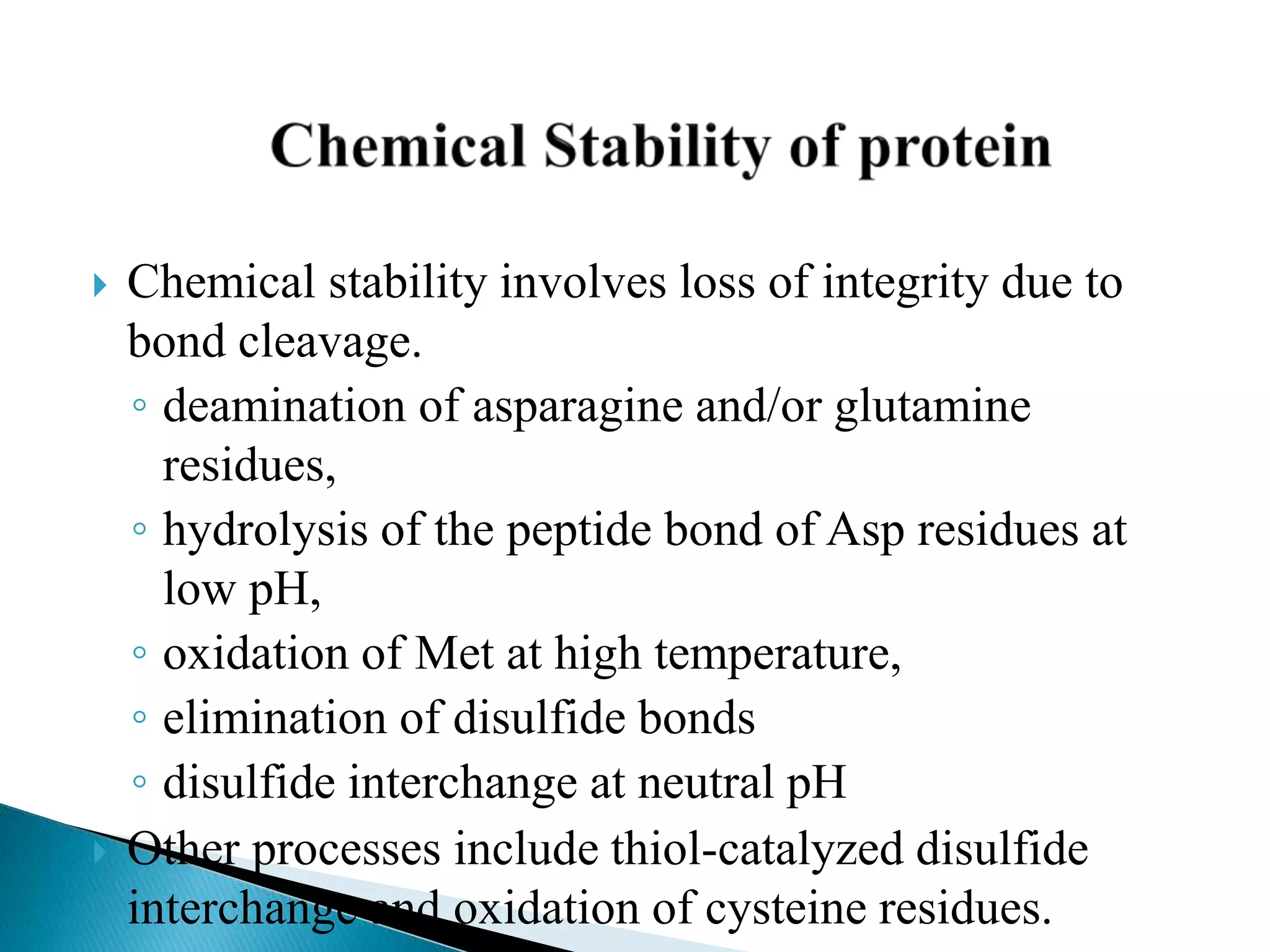 Stability of protein drugs | PPTX