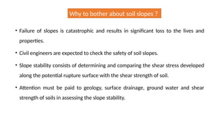 stability of slopes , foundation engineering , analysis of retaing wall ...