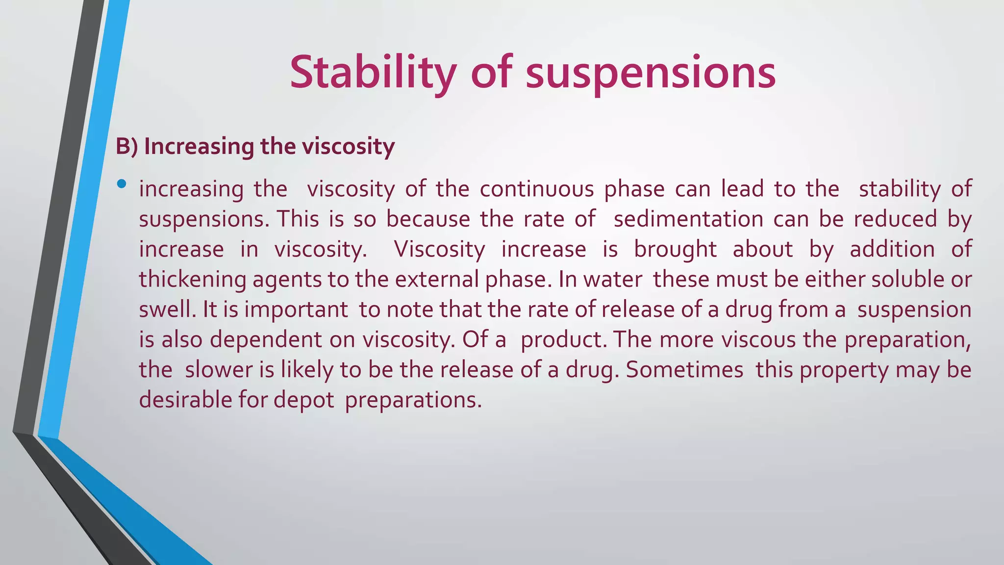 Stability of suspensions | PPTX