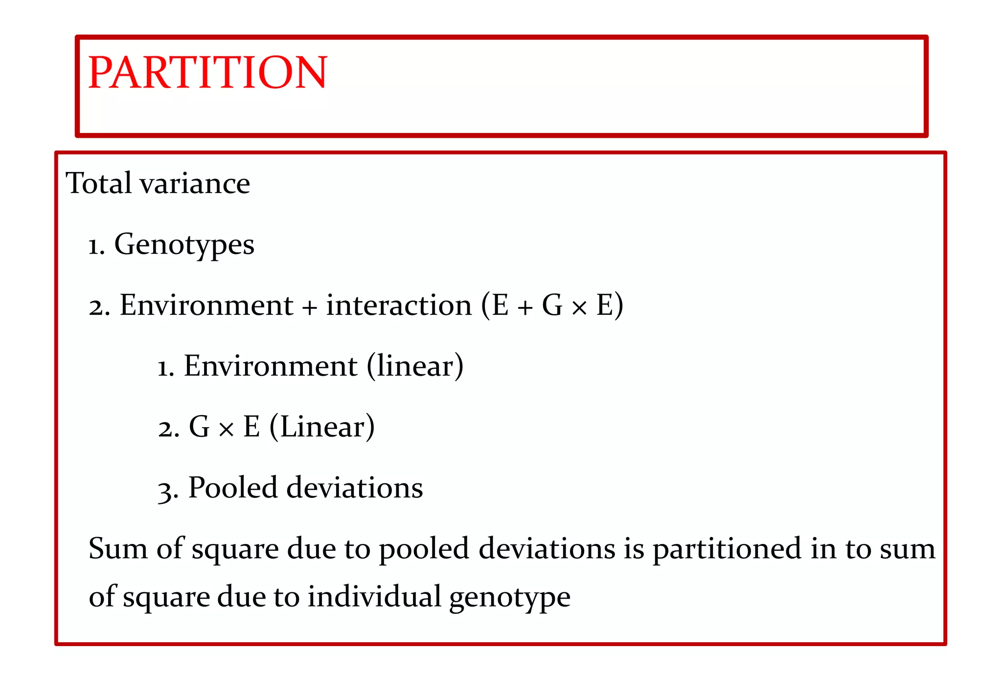 Stability parameters for comparing varieties (eberhart and russell 1966) | PPTX