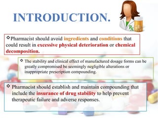 pharmaceutical stability technique in industry | PPTX