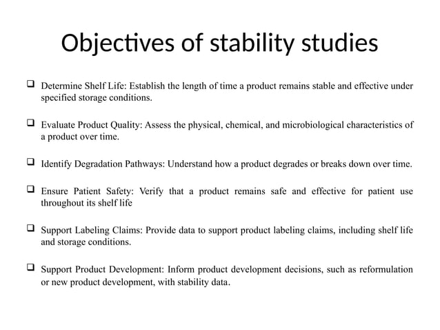 pharmaceutical stability technique in industry | PPT