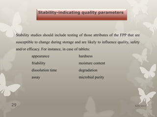 Stability protocols for different dosage forms by sachin jain | PPTX