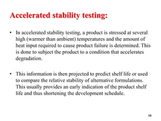 STABILITY TESTING DURING PRODUCT DEVELOPMENT | PPTX