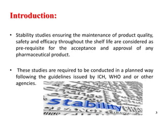 STABILITY TESTING DURING PRODUCT DEVELOPMENT | PPTX