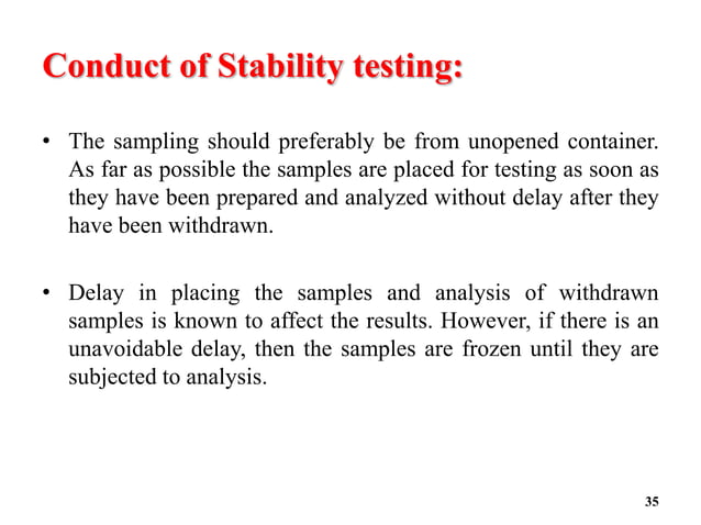 STABILITY TESTING DURING PRODUCT DEVELOPMENT | PPTX