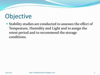 Stability studies | PPT
