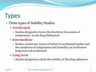 Stability studies | PPT