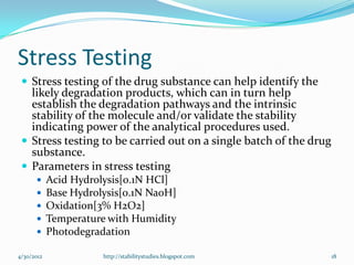 Stability Studies | PPTX