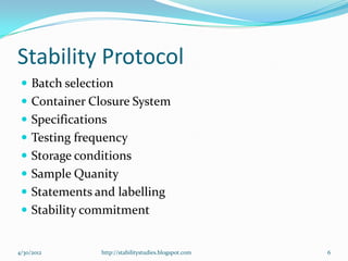 Stability Studies | PPTX