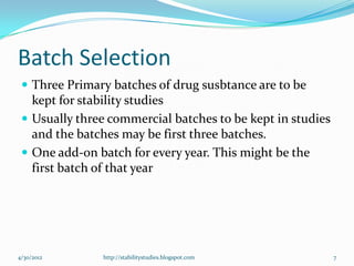 Stability Studies | PPTX