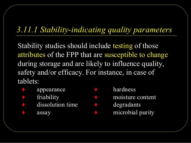 Stability studies
